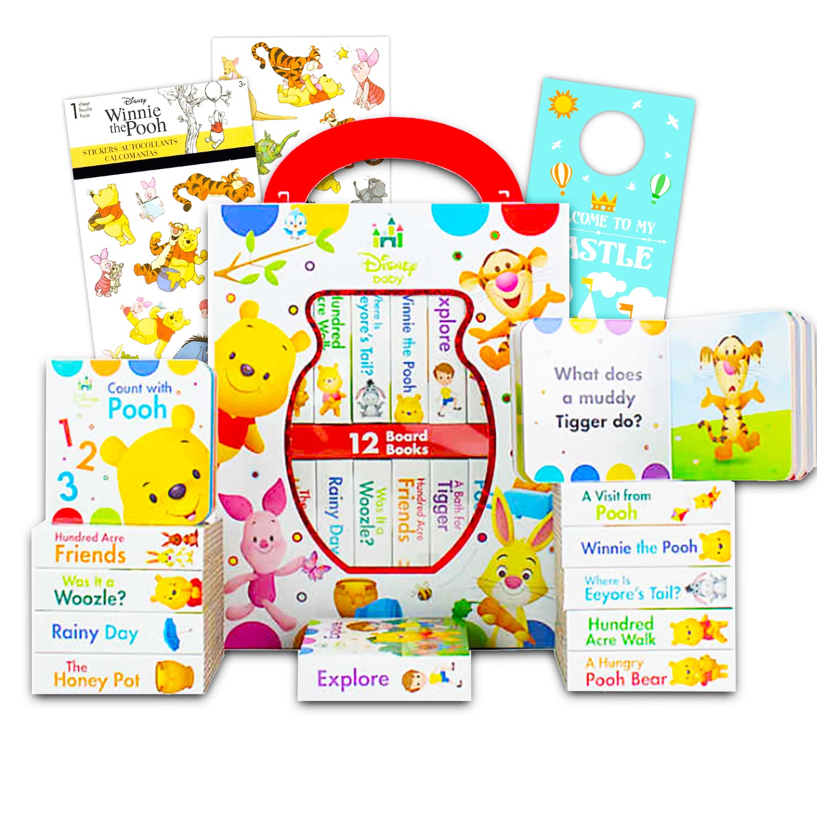 Disney Winnie the Pooh Board Books Set For Toddlers and Babies - Bundle ...