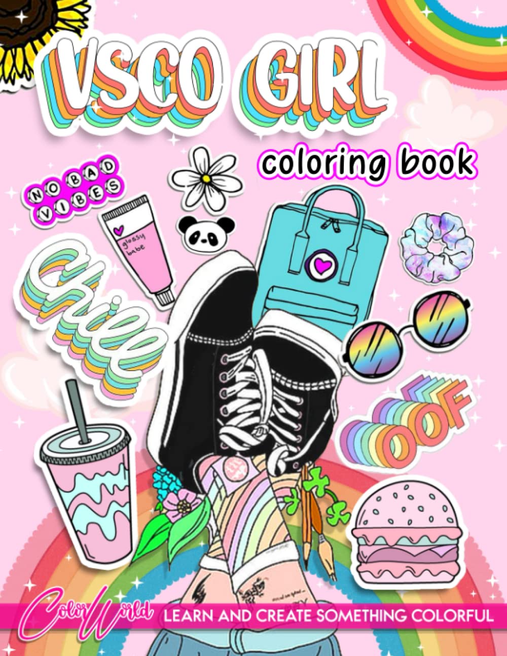 VSCO GIRL Coloring Book: Trendy Fashion, Confident Girls And ...
