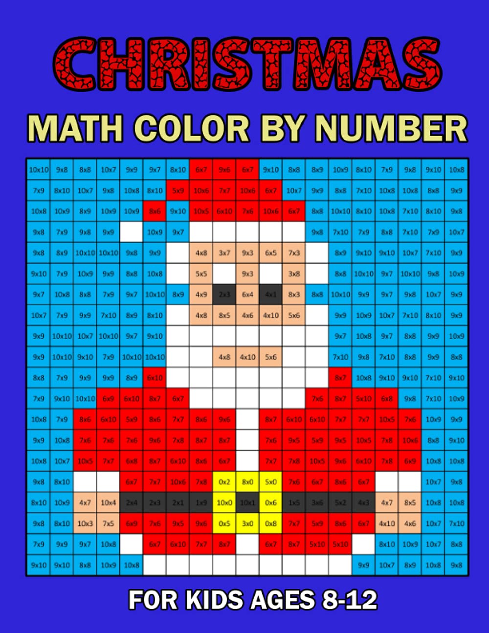 Christmas Math Color by Number for Kids Ages 8-12: Coloring Activity ...