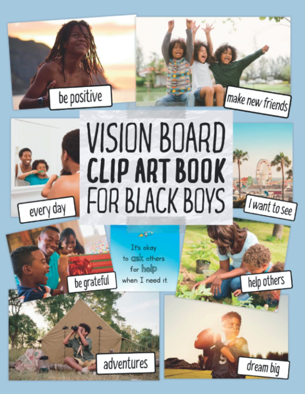 Vision Board Clip Art Book for Black Boys: Design Your Dream Vision ...