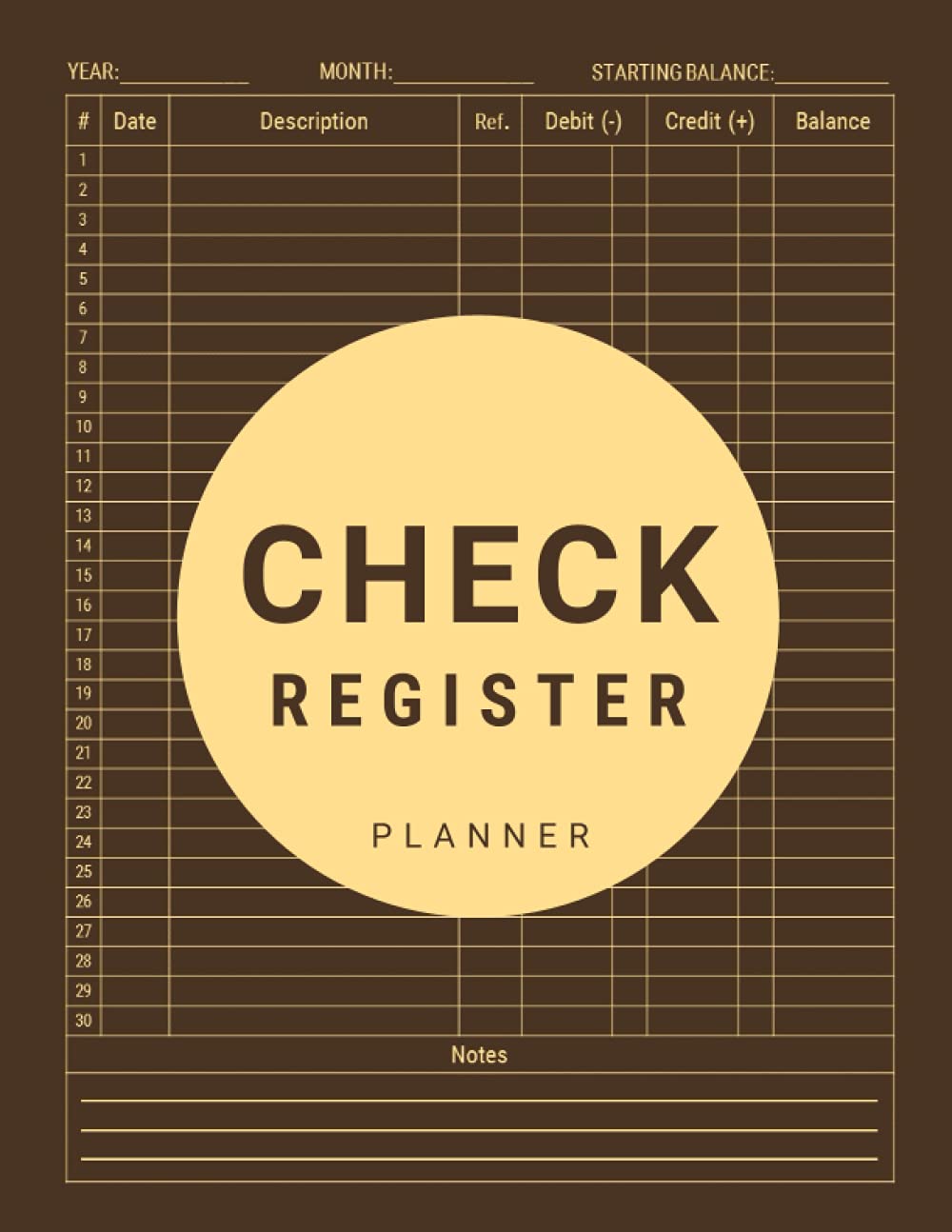 Check Register Planner Checkbook Transaction Register For Small