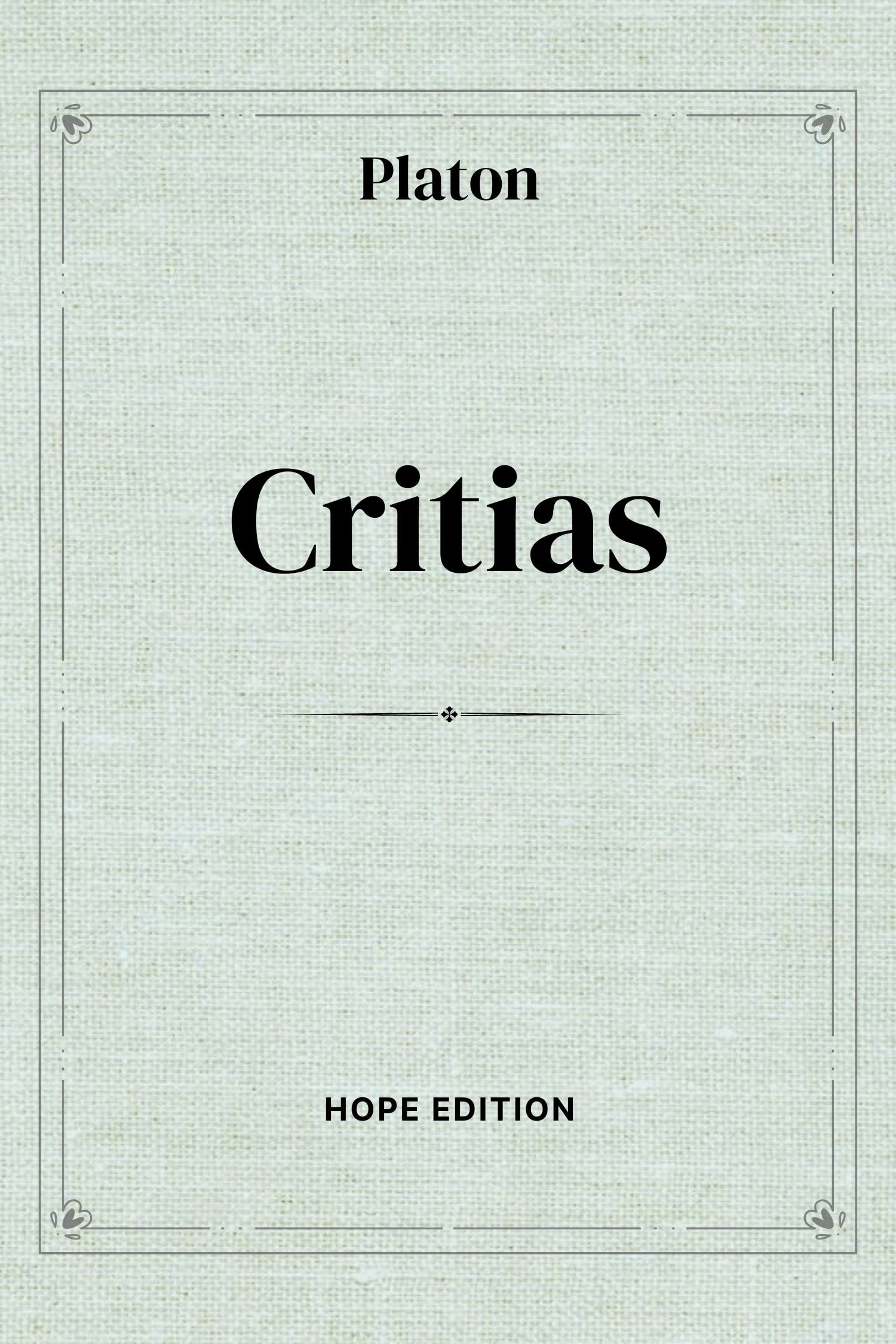 PLATON - Critias (French Edition) by Hope Edition | Goodreads