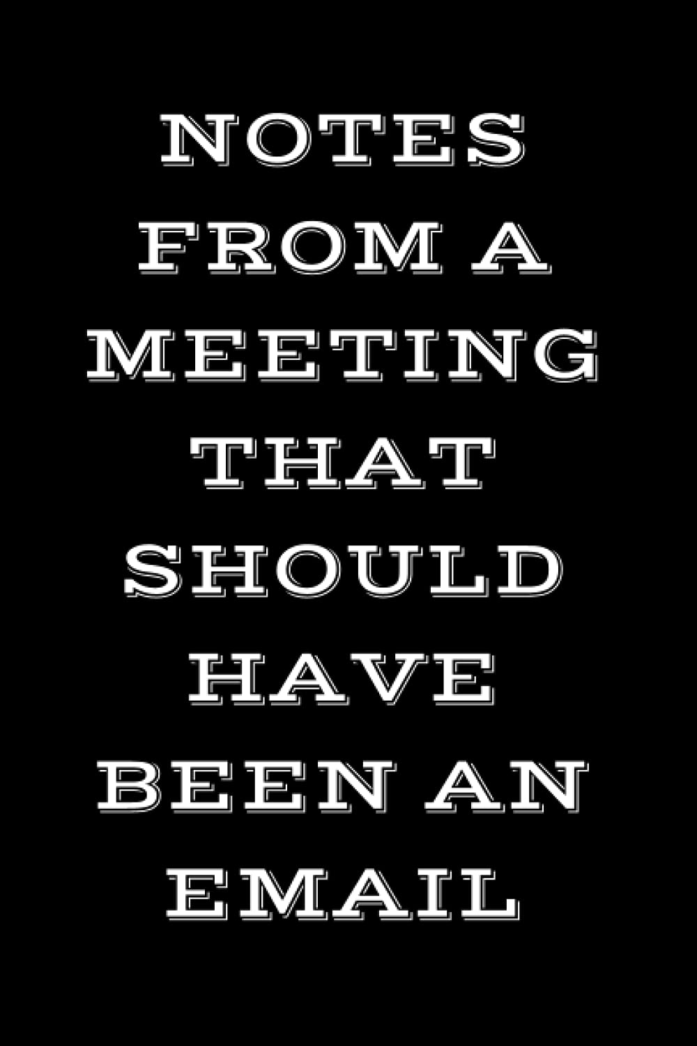 NOTES FROM A MEETING THAT SHOULD HAVE BEEN AN EMAIL: funny notebook for ...