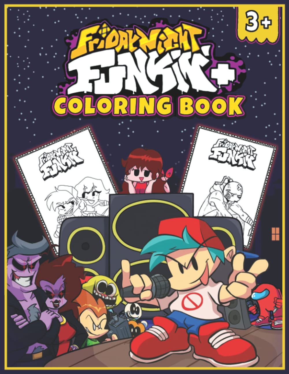 Friday Night Funkin Coloring Book: FNF Game Colouring Book, High ...