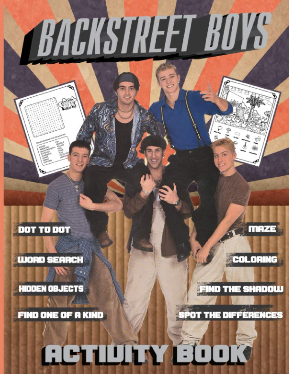 Backstreet Boys Activity Book: Anxiety Hidden Objects, Spot Differences ...