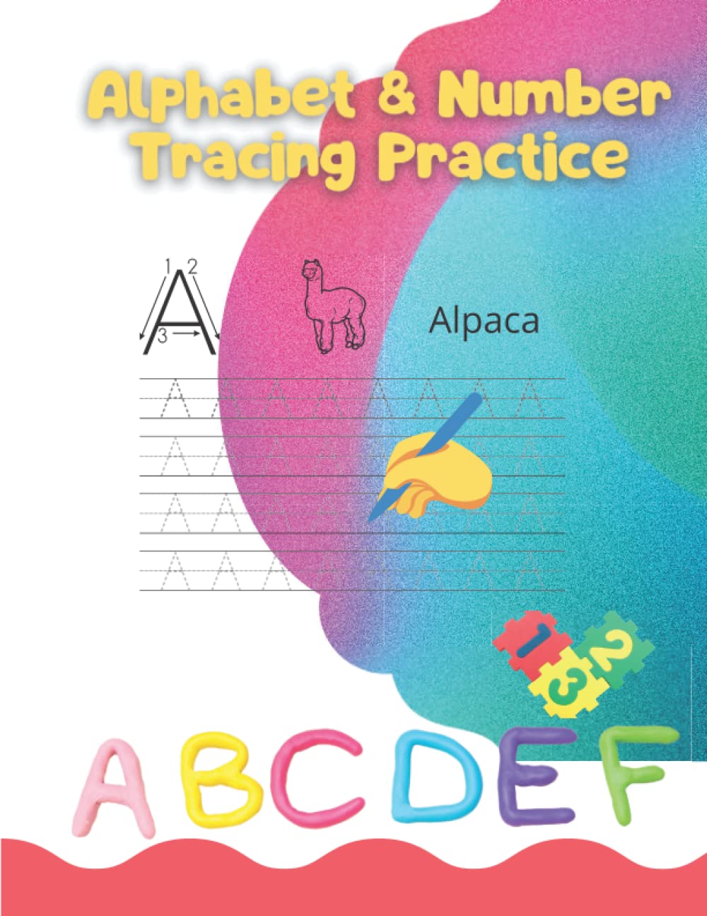Alphabet and Number Tracing Practice: Handwriting Practice Book for ...