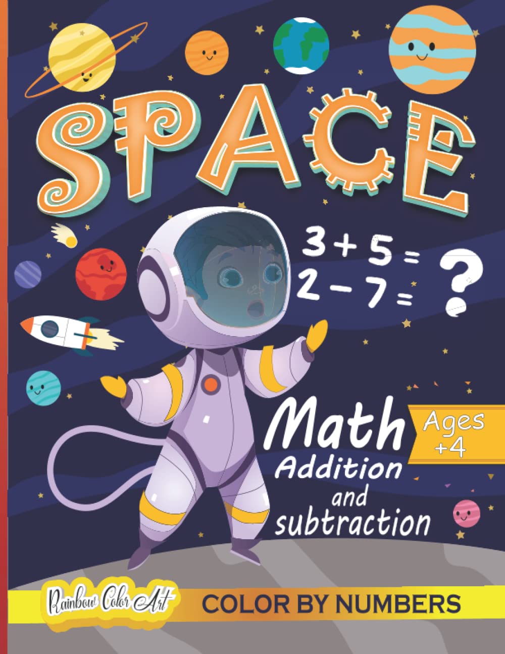 Space Color by Numbers | Math addition and subtraction: Space activity ...