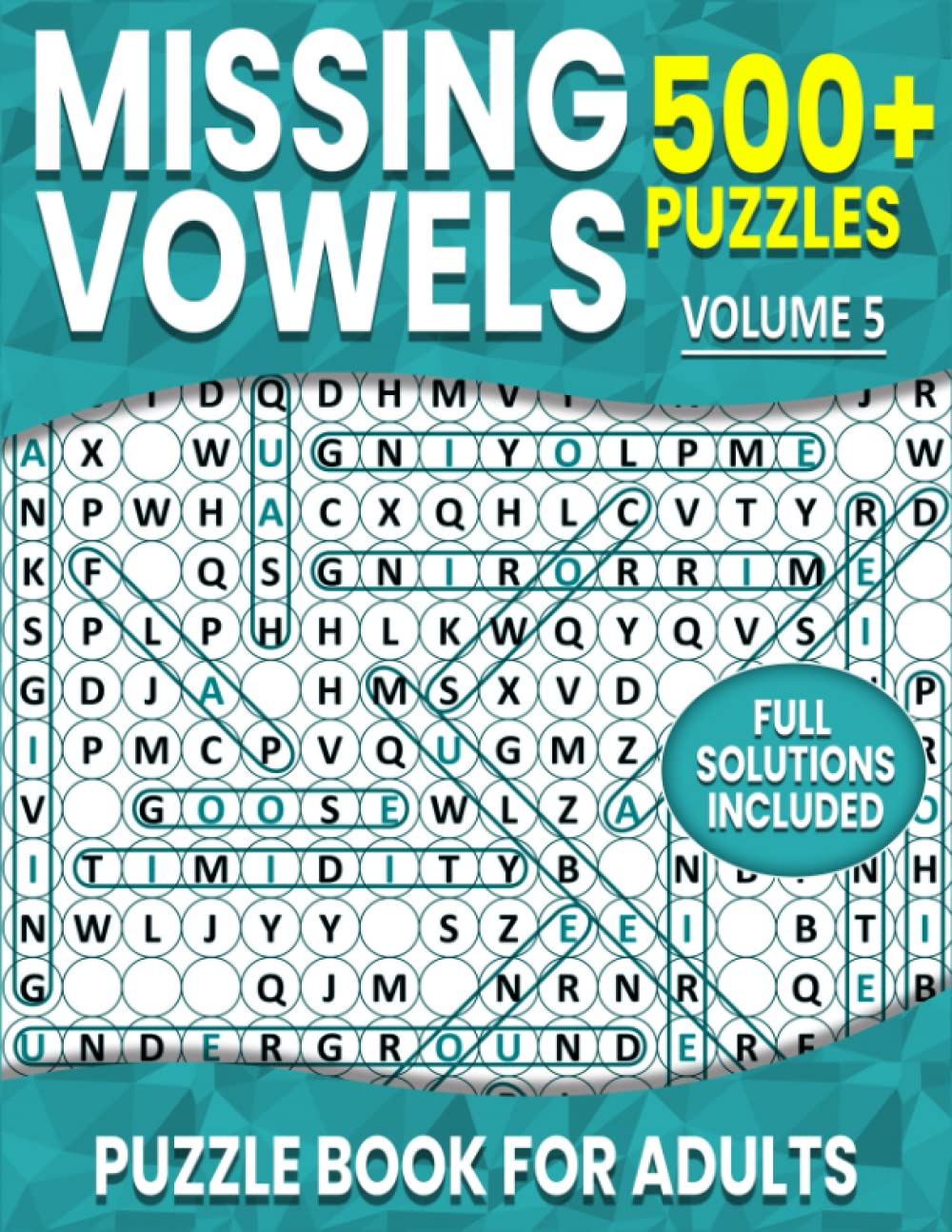 Missing Vowels Word Search: Over 500+ Puzzles Word Search Missing ...