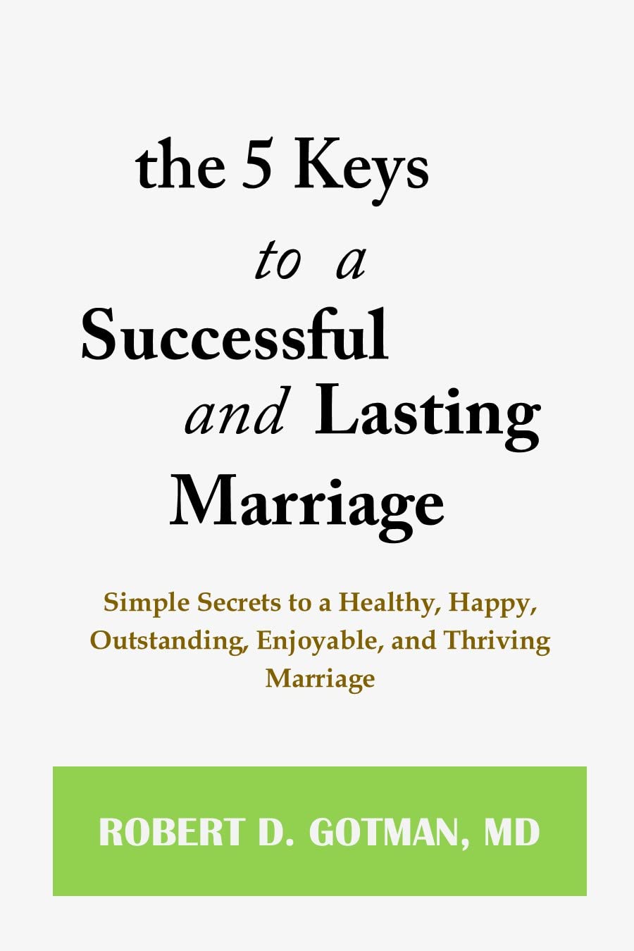 THE 5 KEYS TO A SUCCESSFUL AND LASTING MARRIAGE: Simple Secrets to a ...