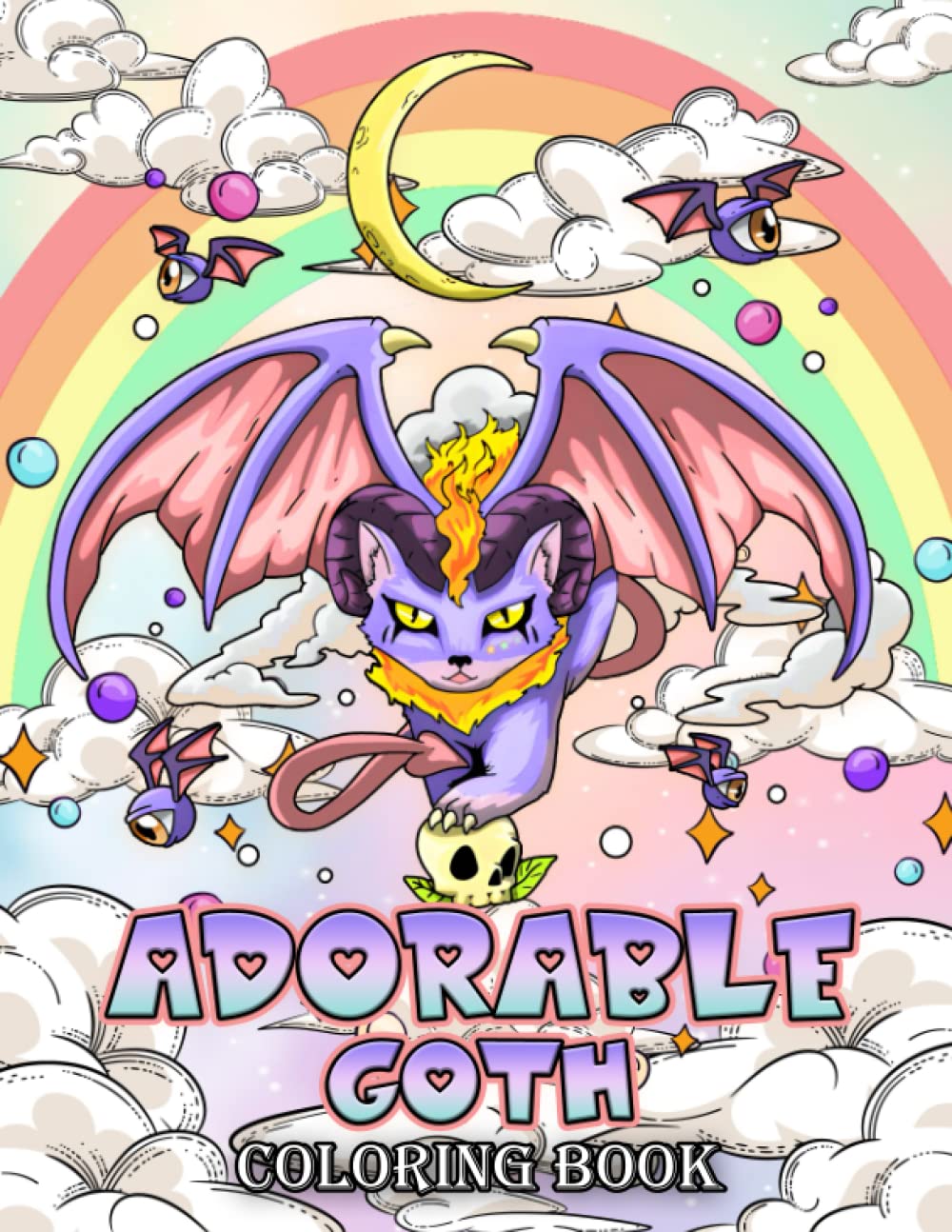 Adorable Goth Coloring Book: Cute Horror With 30 Illustration Features ...