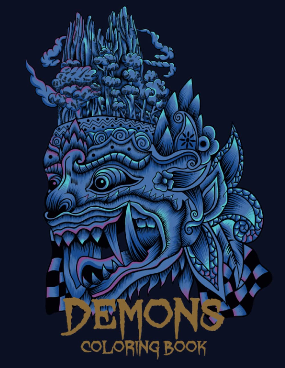 Demons Coloring Book - dark mystic and fantasy horror coloring book for ...