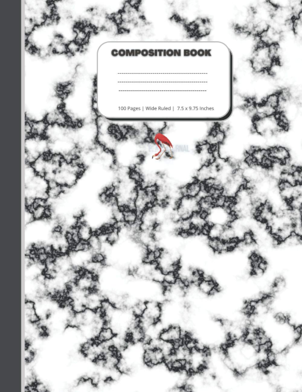 Composition Book: black white Marble Wide Ruled Composition Notebooks ...