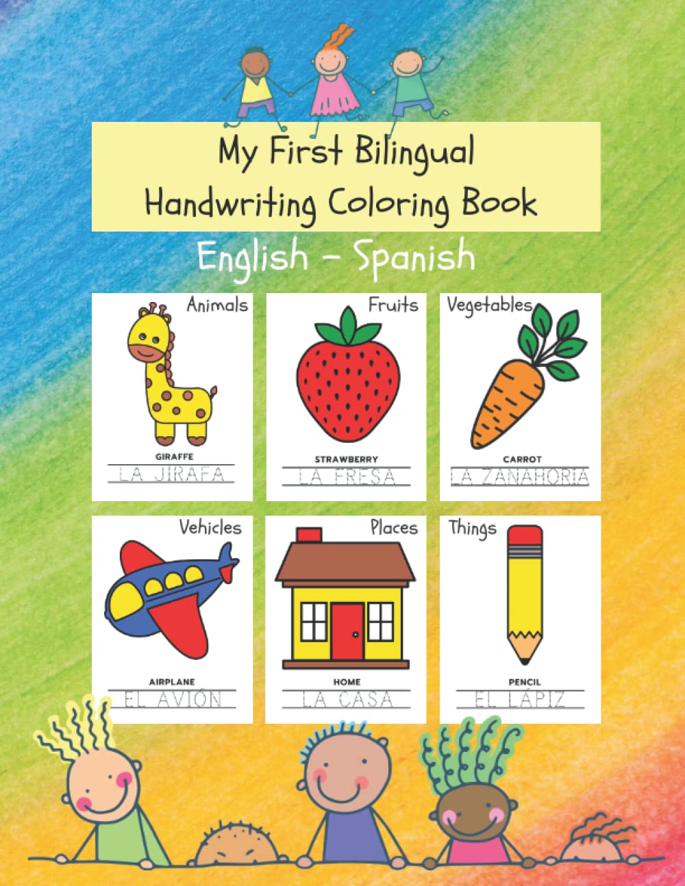 My First Bilingual Handwriting Coloring Book English-Spanish: A Fun ...