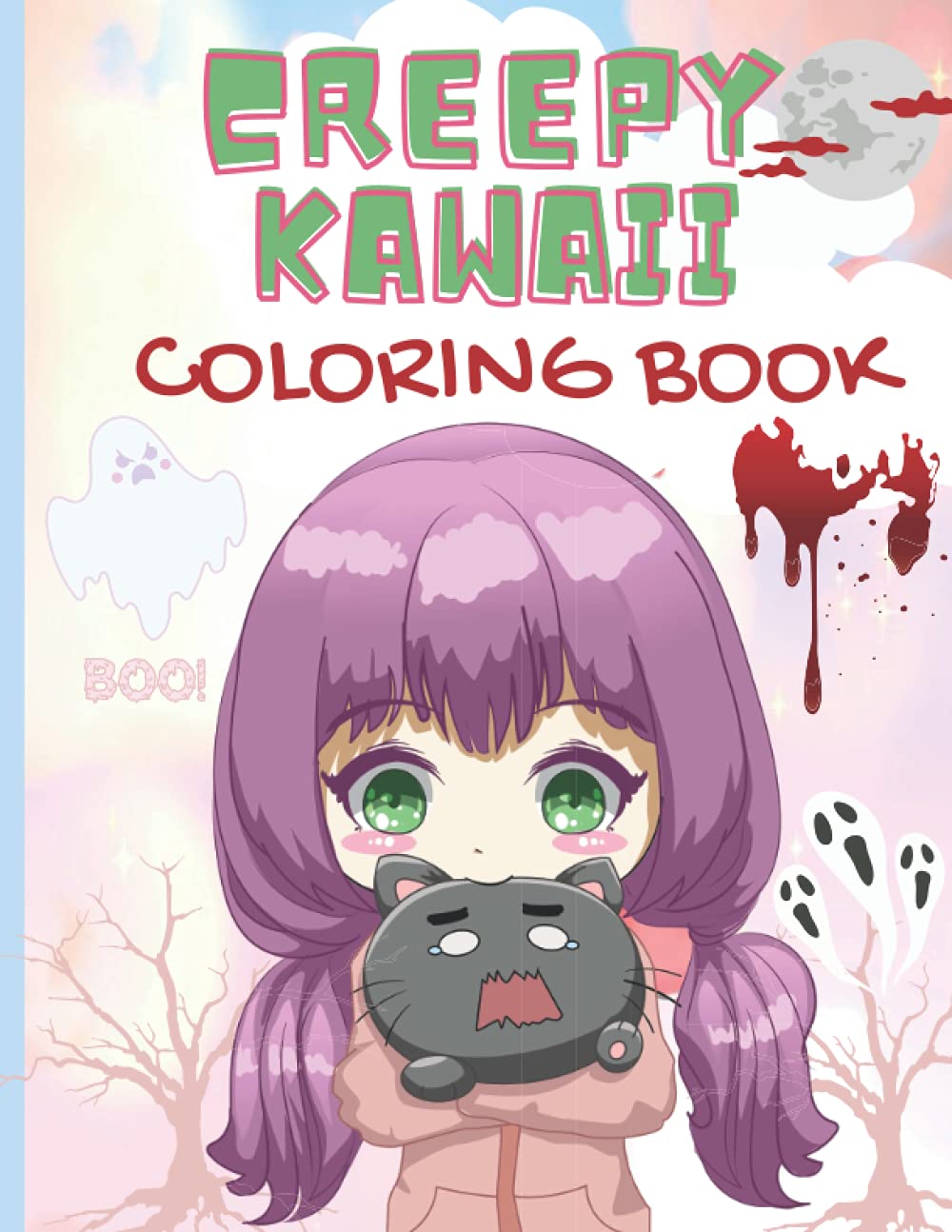 CREEPY KAWAII COLORING BOOK: Chibi Girls Kawaii And Creepy Coloring ...