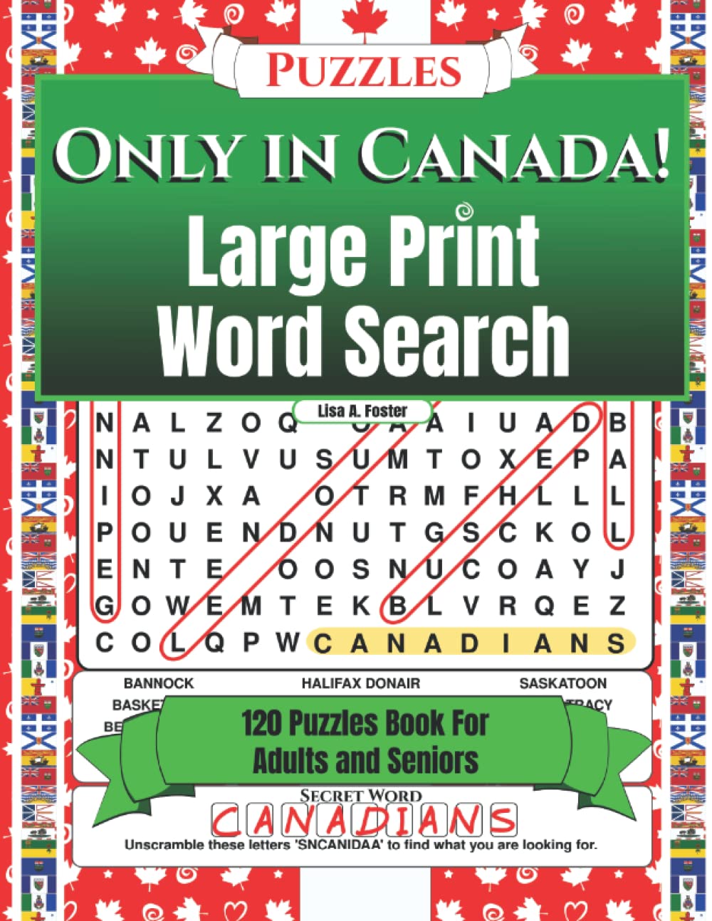 Only in Canada! Large Print Word Search: 120 Puzzles Book For Adults ...