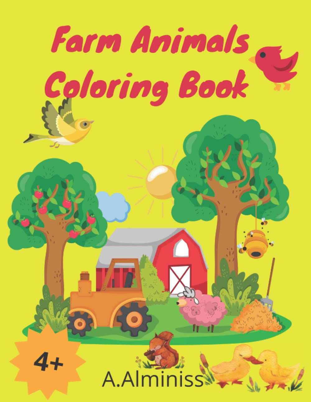 Farm Animals Coloring Book: Beautiful & Fun Designs for kids and ...