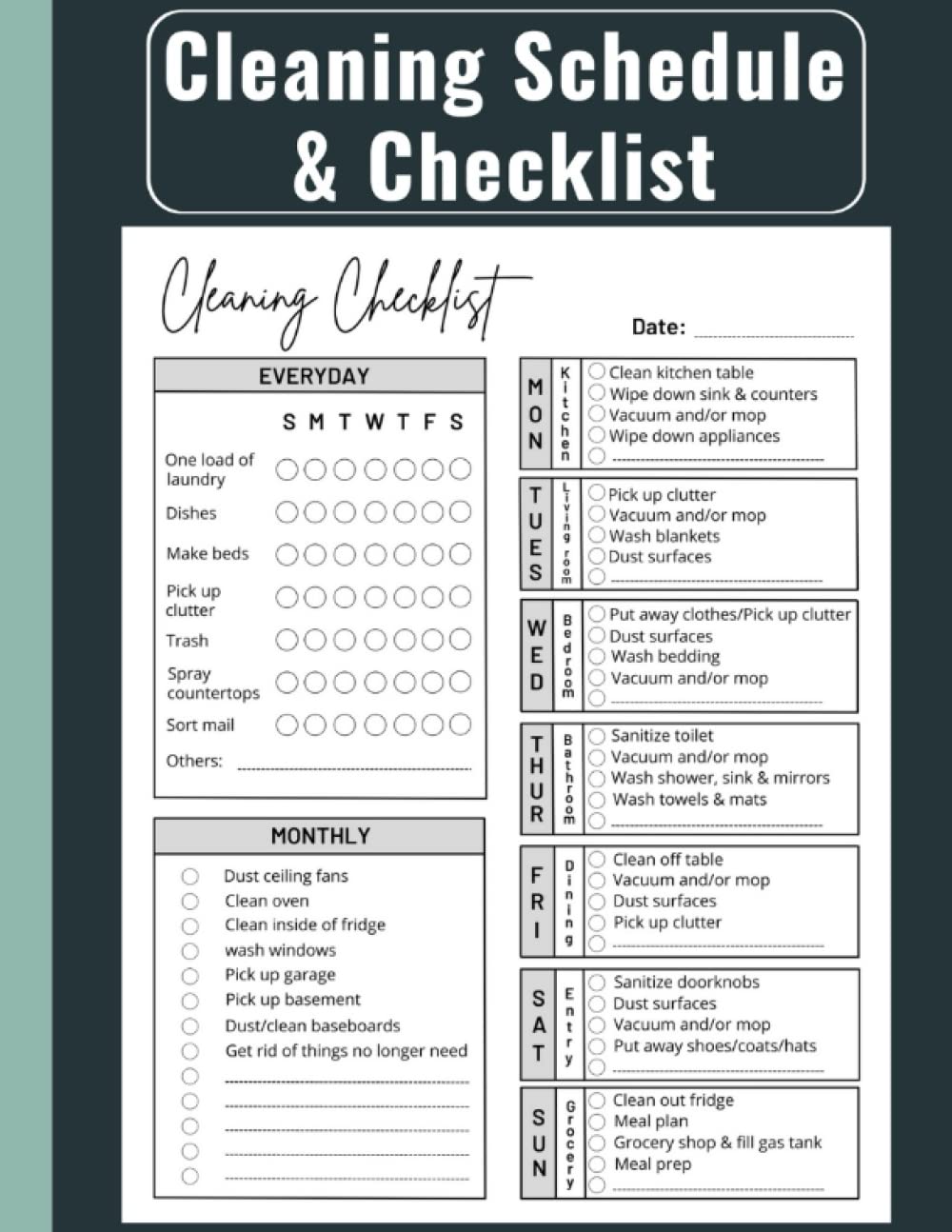 Cleaning Schedule And Checklist For Adults Daily Weekly And Monthly