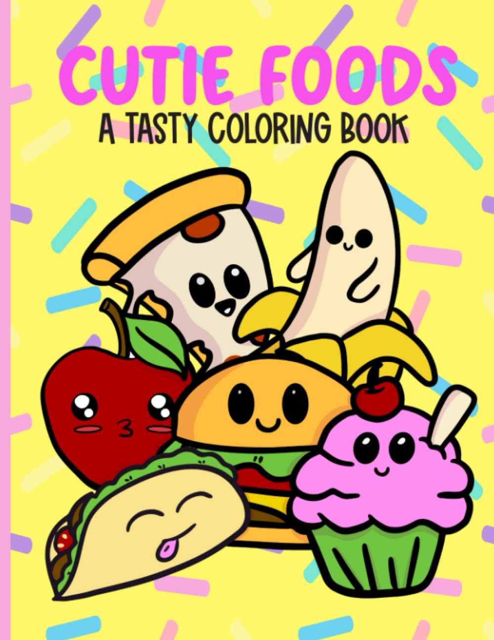 Cutie Foods Cute Coloring Book for kids fun and easy coloring pages in ...
