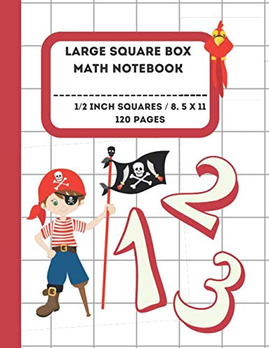 LARGE SQUARE BOX MATH NOTEBOOK: A Perfect Large Square Graph Paper ...