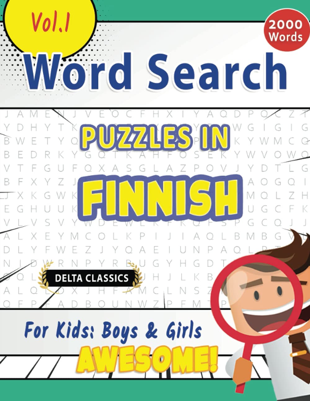 WORD SEARCH PUZZLES IN FINNISH FOR KIDS: BOYS & GIRLS - AWESOME! VOL.1 ...
