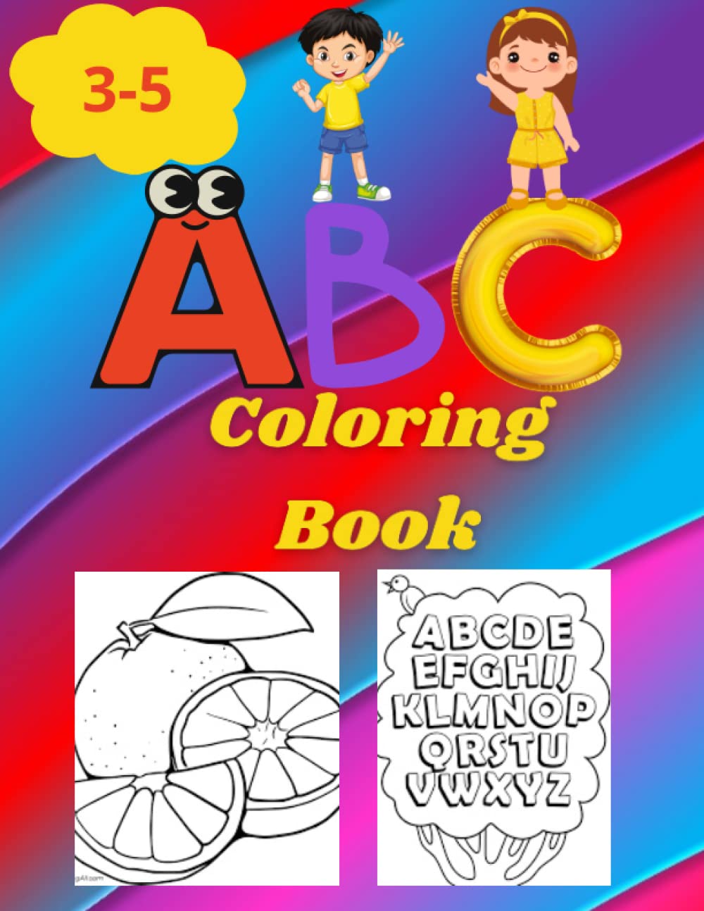 ABC coloring book: Color + Animals, Birds, , Fruits, Toys & Alphabets ...