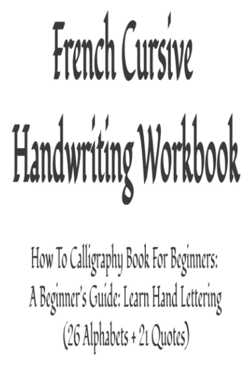 French Cursive Handwriting Workbook | Cursive Writing Books For Kids ...