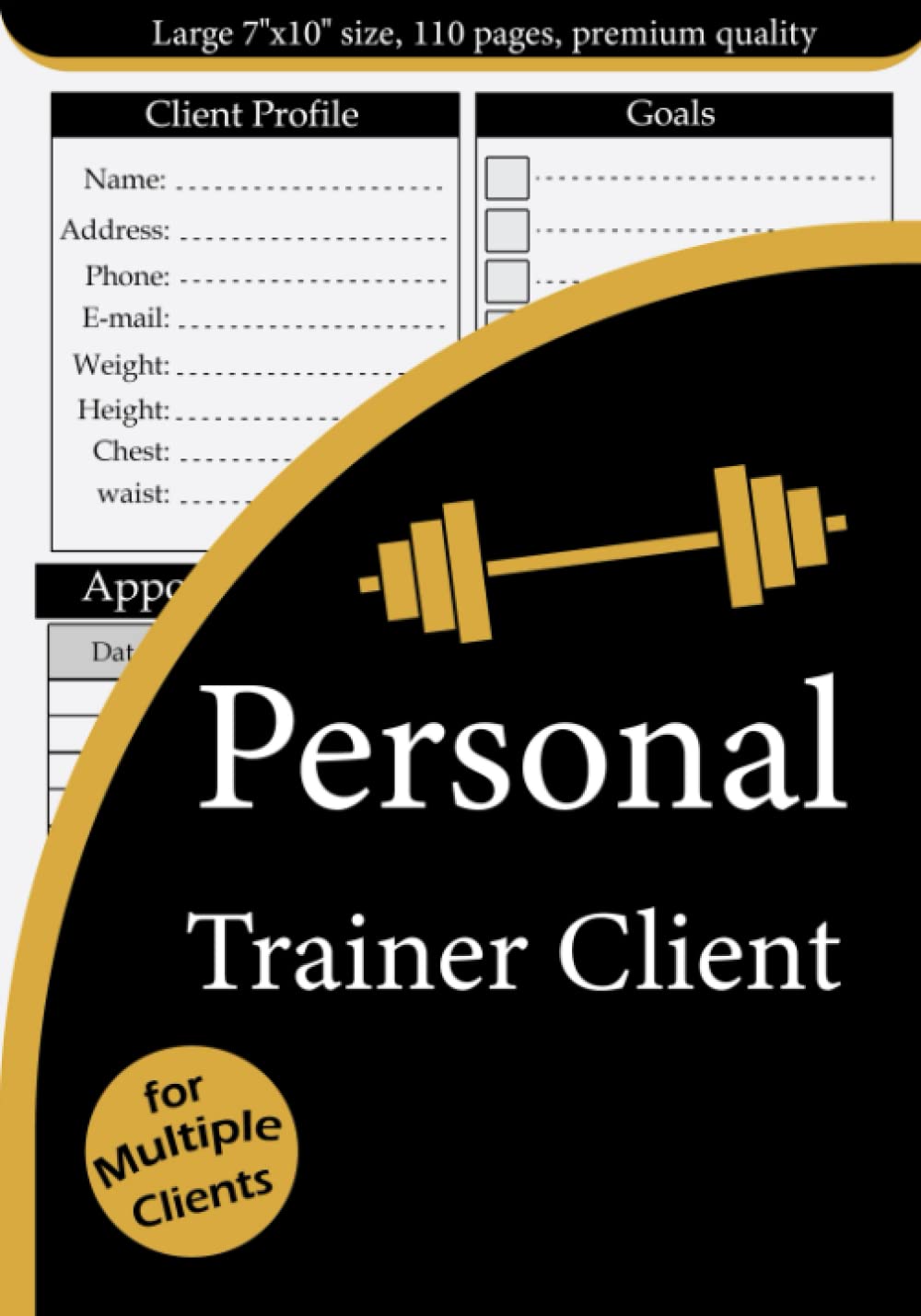 Personal trainer client log book for multiple clients: Client Data ...