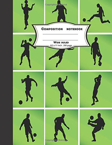 Composition notebook wide ruled 8.5 x 11 inch 200 page,Green ...