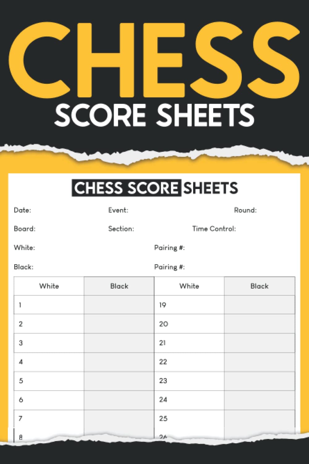 Chess Score Sheets: Chess Notation Score Sheets Notebook To Record ...