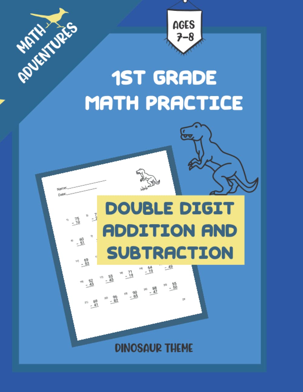 1st Grade Math Practice: Double-Digit Addition and Subtraction Workbook ...