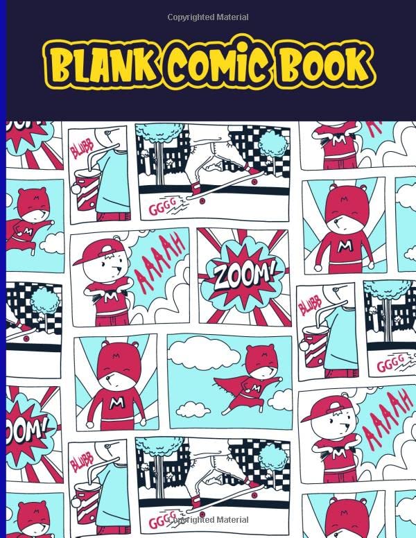 Blank Comic Book: Great Sketchbook for Kids and Adults To Create Your ...