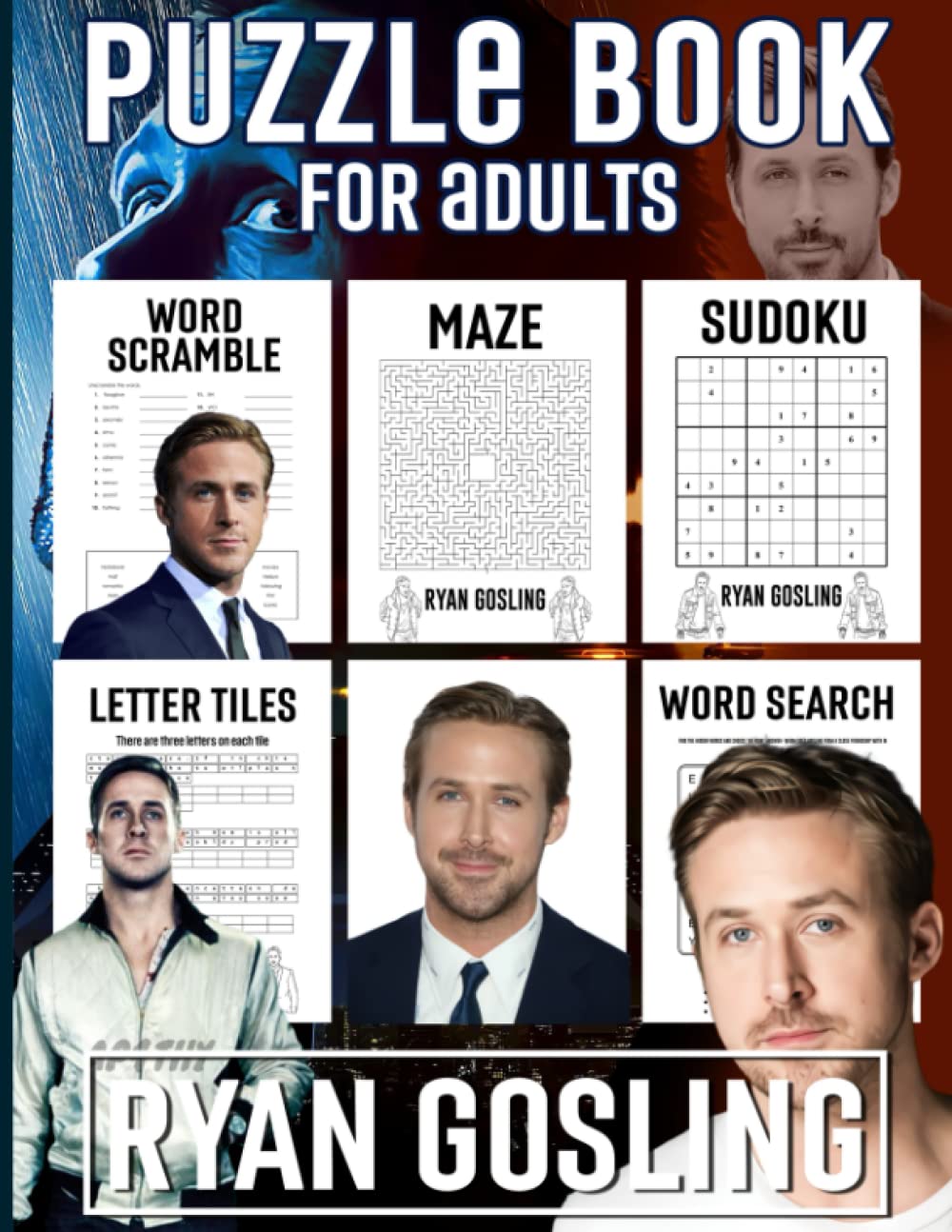 Ryan Puzzle Book: A Colouring Fantasy Gosling Maze Sudoku Activities ...
