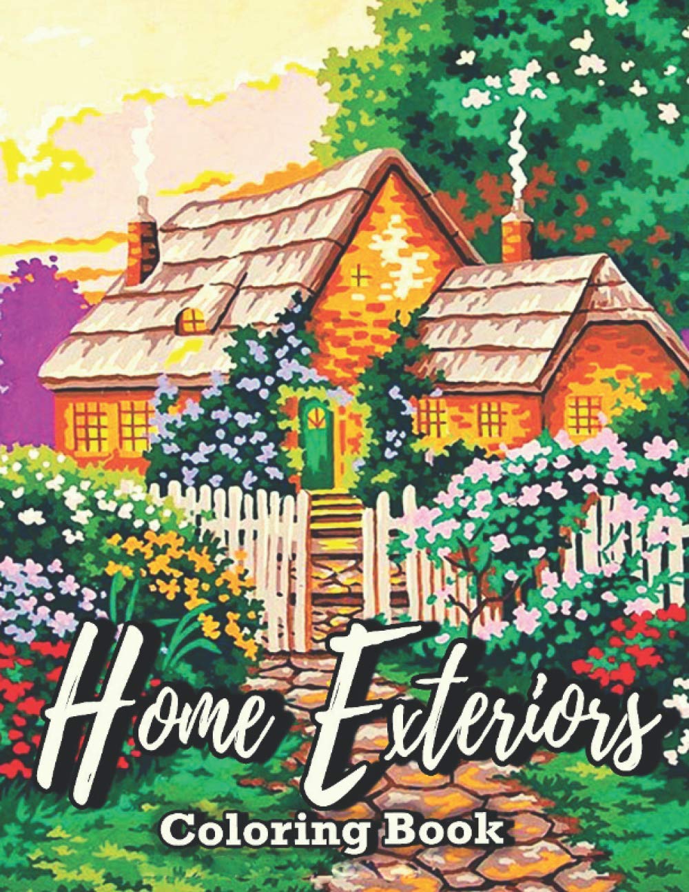Home Exteriors Coloring Book: Adults Coloring Book with Beautiful Pages ...