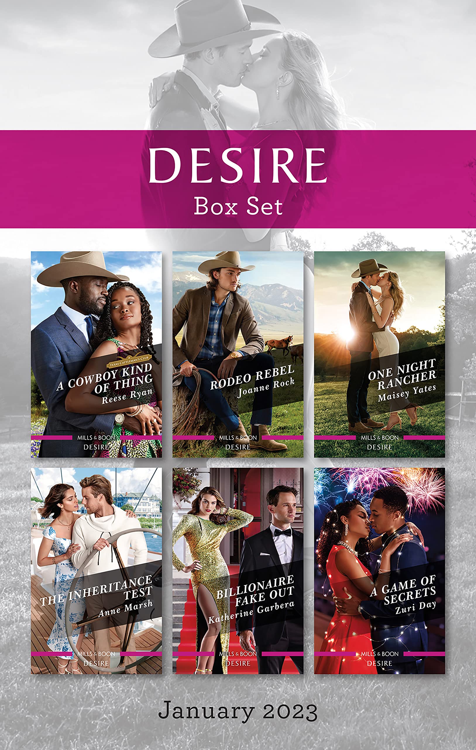 Desire Box Set Jan 2023/A Cowboy Kind of Thing/Rodeo Rebel/One Night Rancher/The Inheritance ...