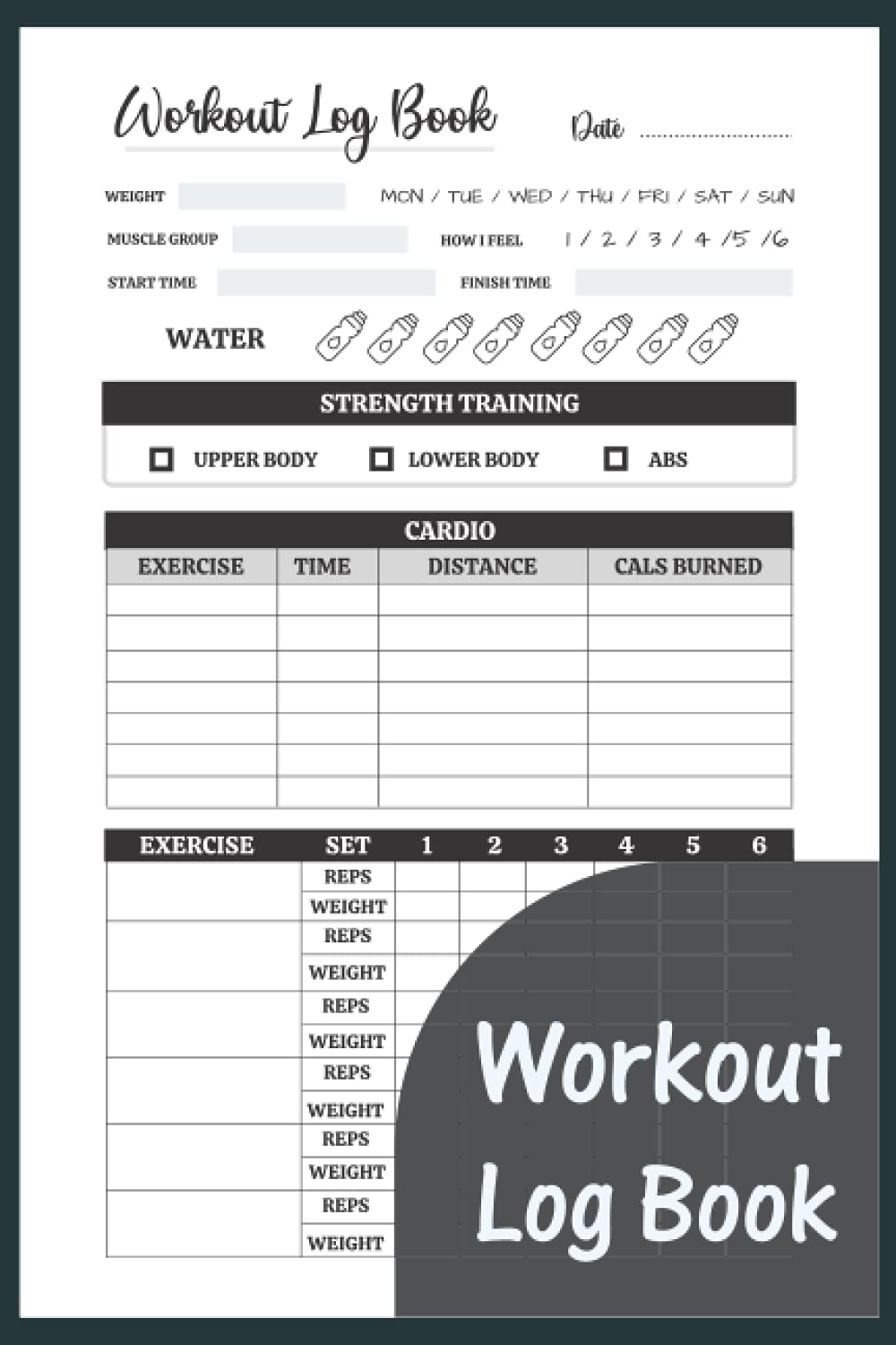 Workout Log Book: Workout log book weightlifting fitness & training ...