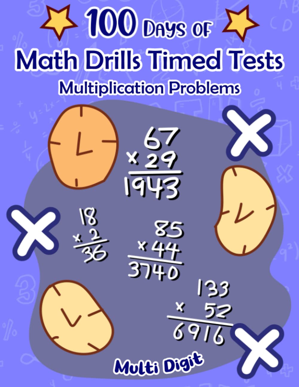100 Days of Math Drills Timed Tests Multiplication: Multi Digit ...