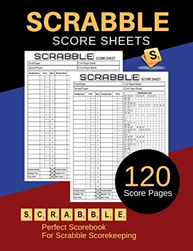 Scrabble Score Sheets: Scrabble Score Record | Score Keeper Notebook ...