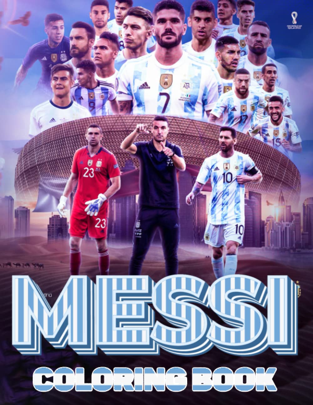 Messi Coloring Book: Perfect Coloring Book WITH 100+ Beautiful Designs ...