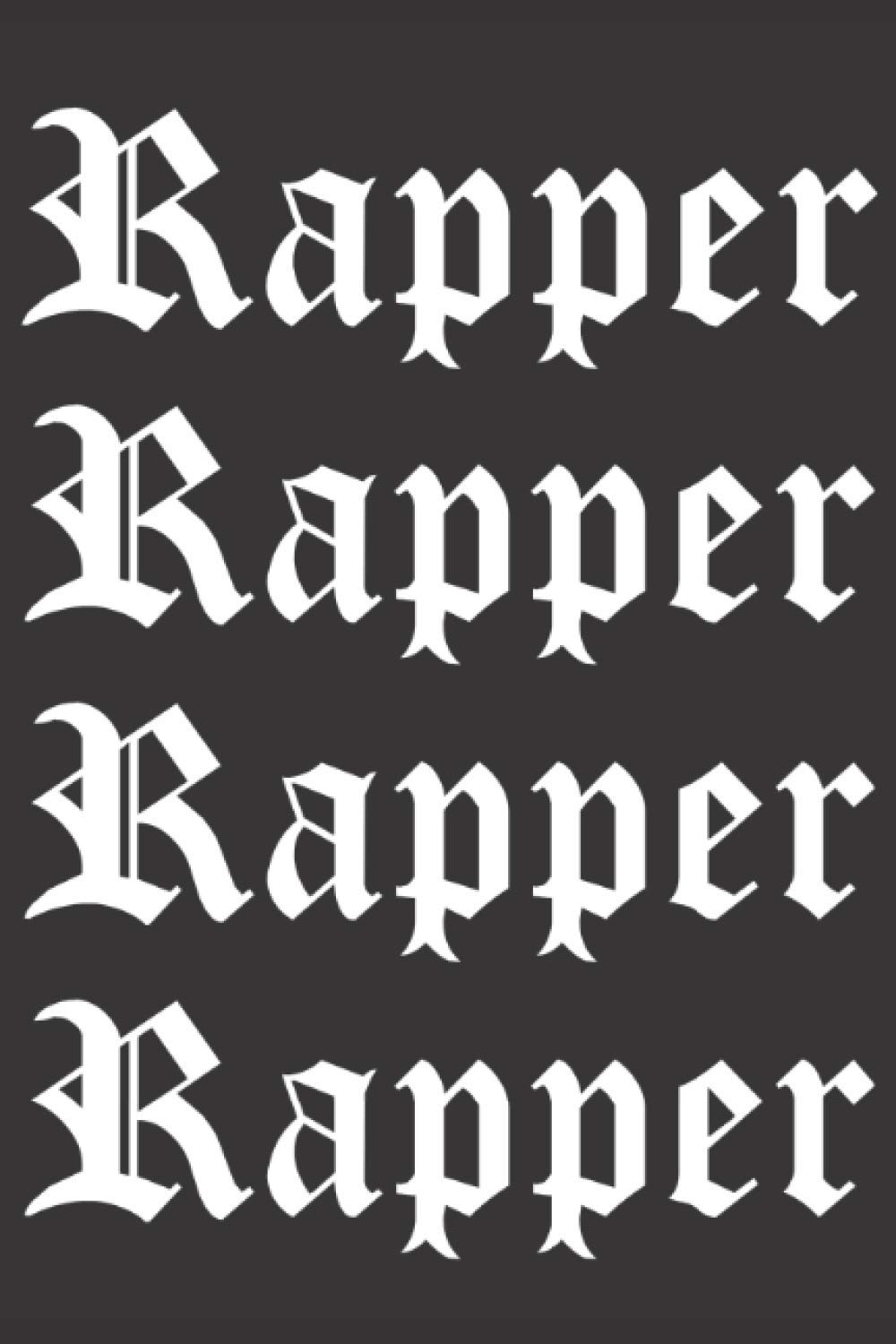 Rapper: Rhyme Notebook Gift For Rappers and Hip Hop Artists, Lined ...