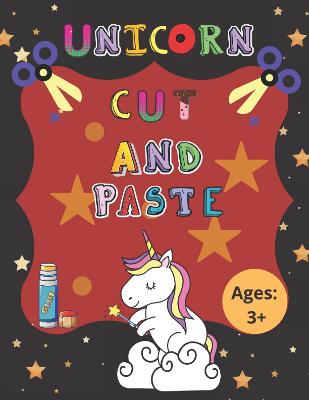 UNICORN CUT AND PASTE: Scissor skills preschool workbook for kids ...