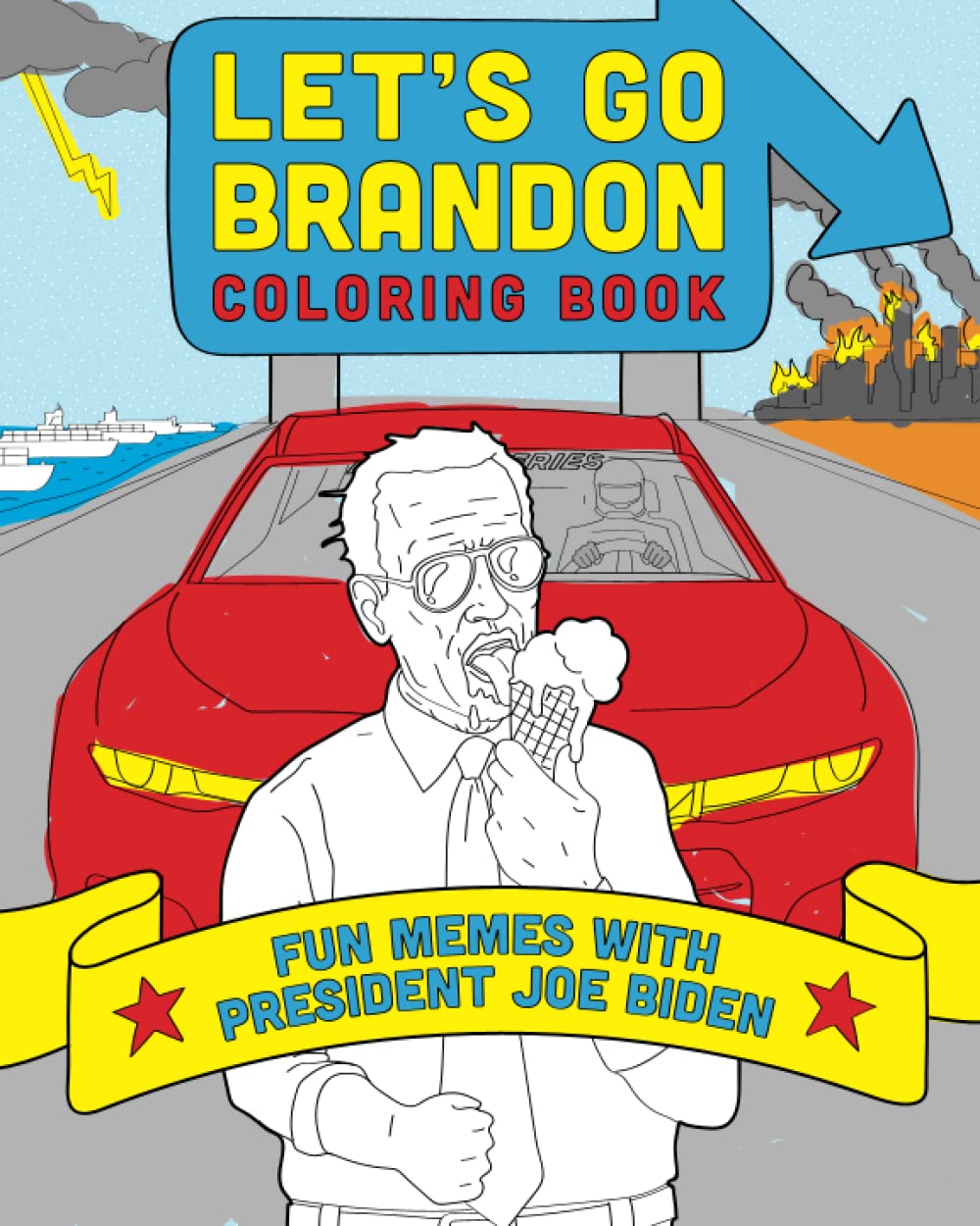 Let's Go Brandon Coloring Book: Fun Lets Go Brandon Memes with ...