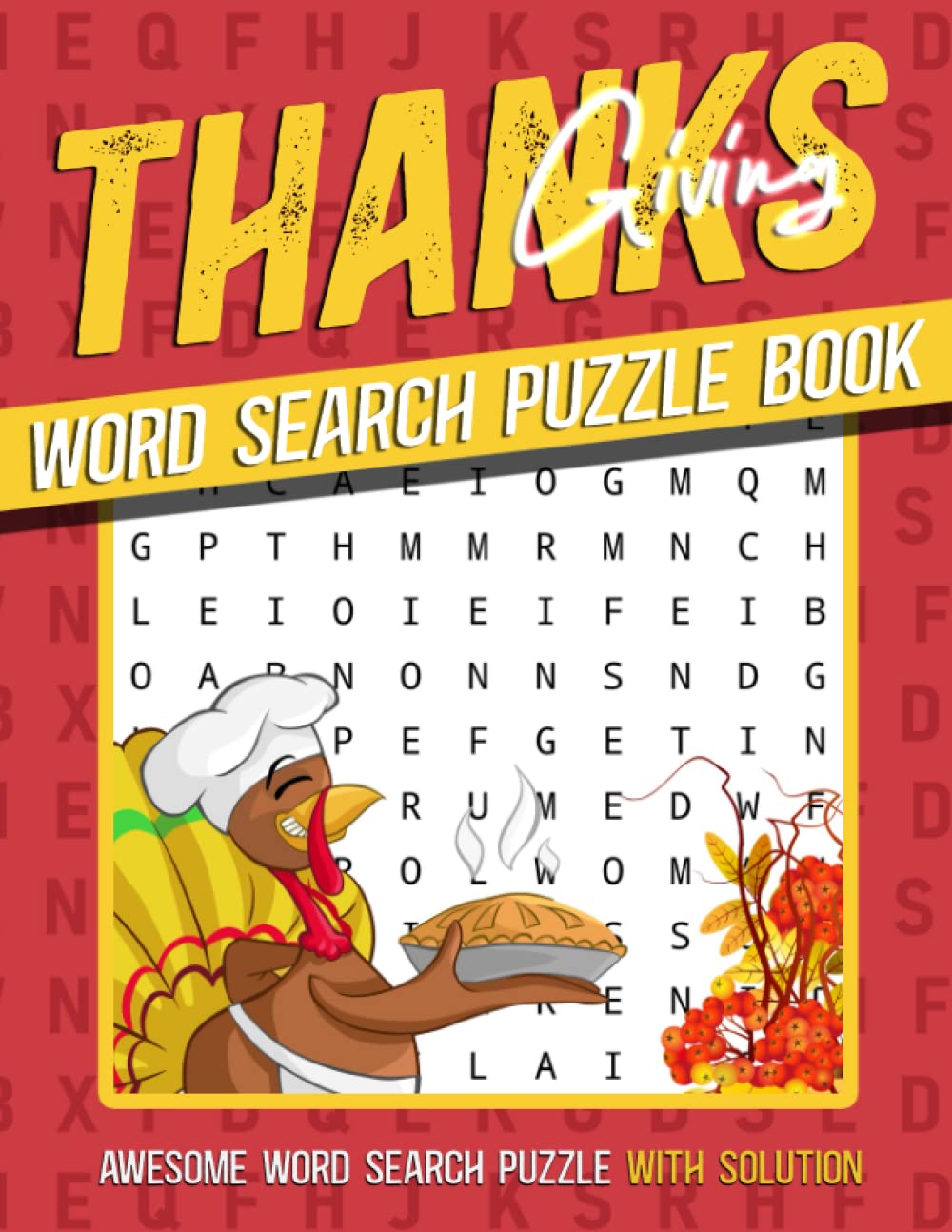 Thanksgiving Word Search Puzzle Book Large Print: Thanksgiving Themed ...