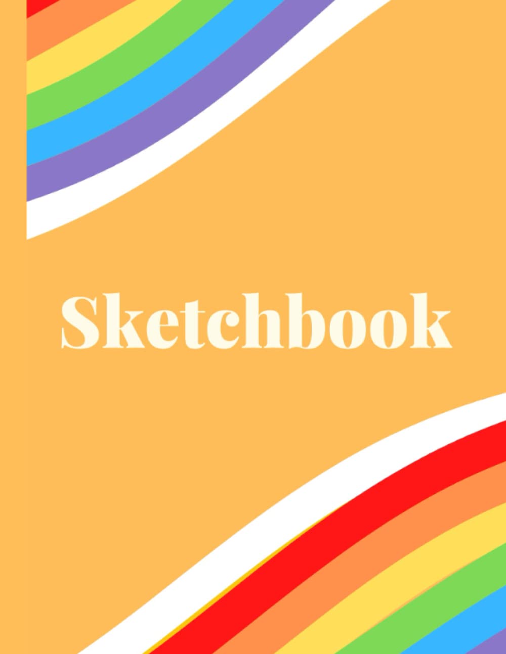 Sketchbook with Rainbow Pattern for Kids Artwork, Coloring, Drawing ...