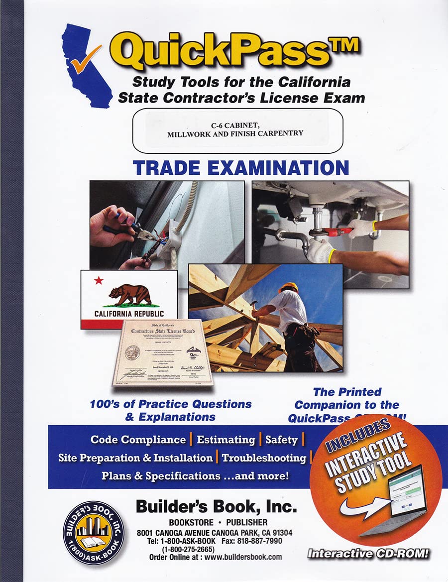 QuickPass Study Tools for the C-6 Finish Carpentry License Examination ...