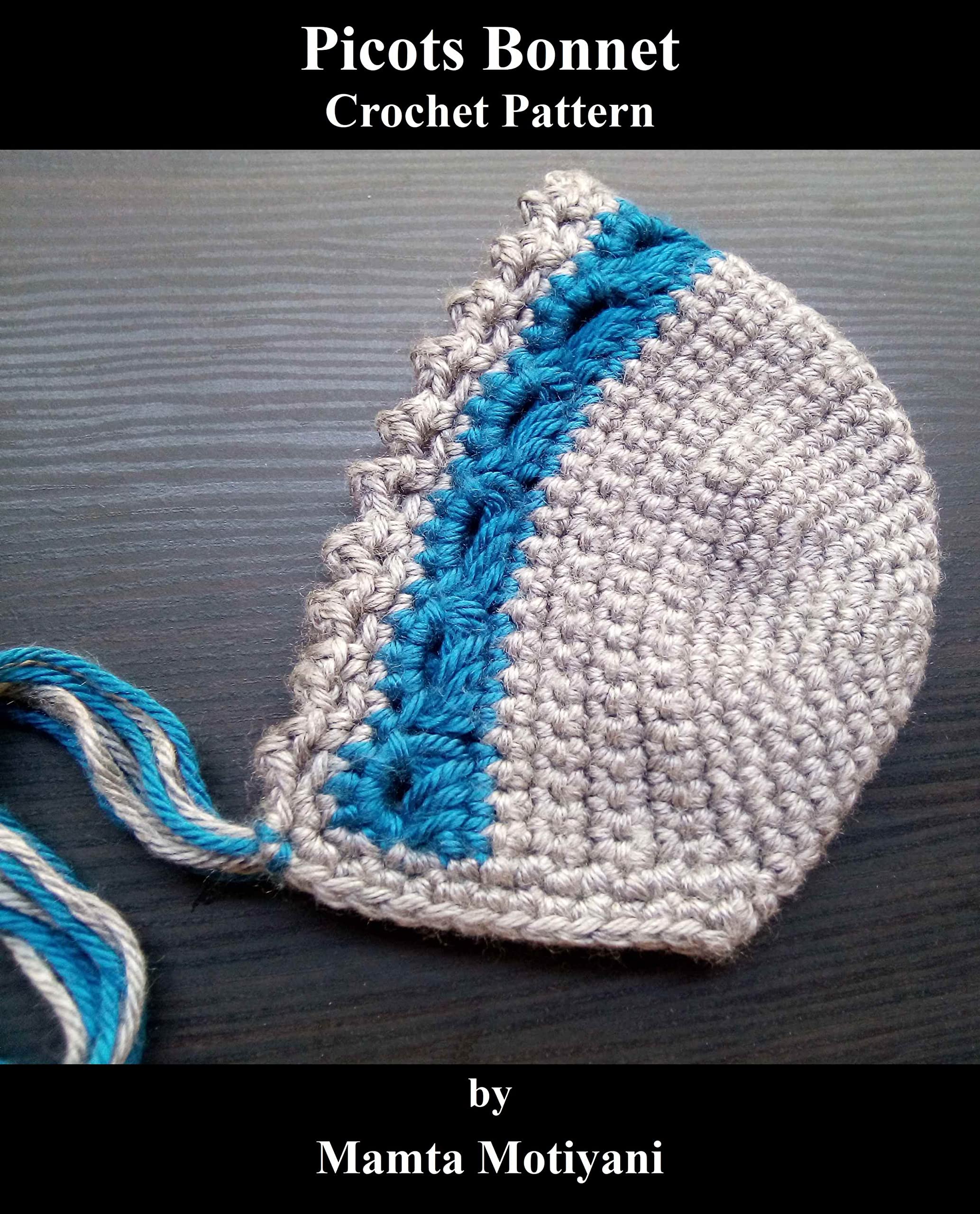 Picots Bonnet Hat | Crochet Pattern: DIY: Easy Crocheted Cap For ...