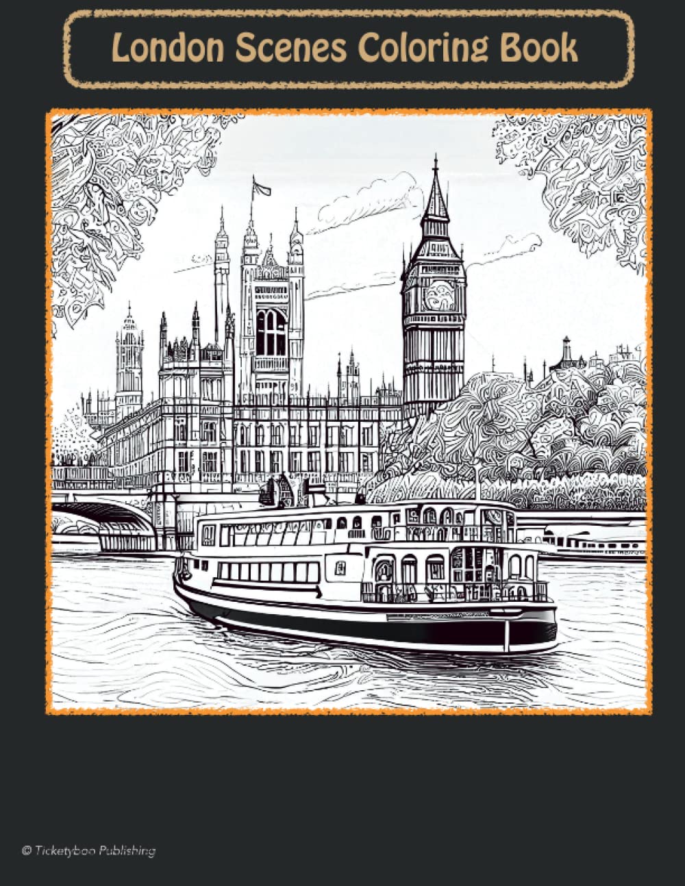 London Scenes Coloring Book: London Coloring Book for Adults by George ...
