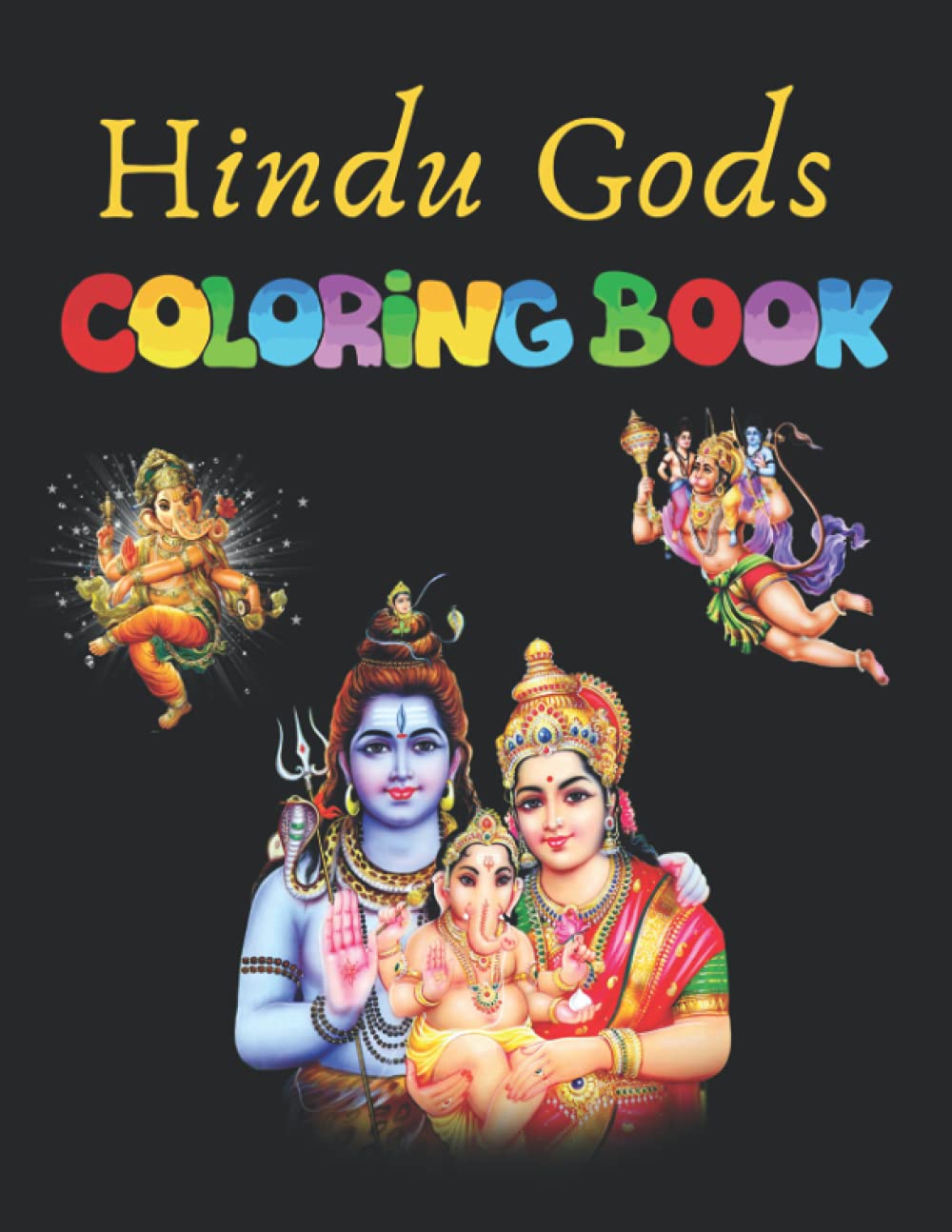 Hindu Gods Coloring Book: Hindu Gods Jumbo Coloring & Activity Book ...