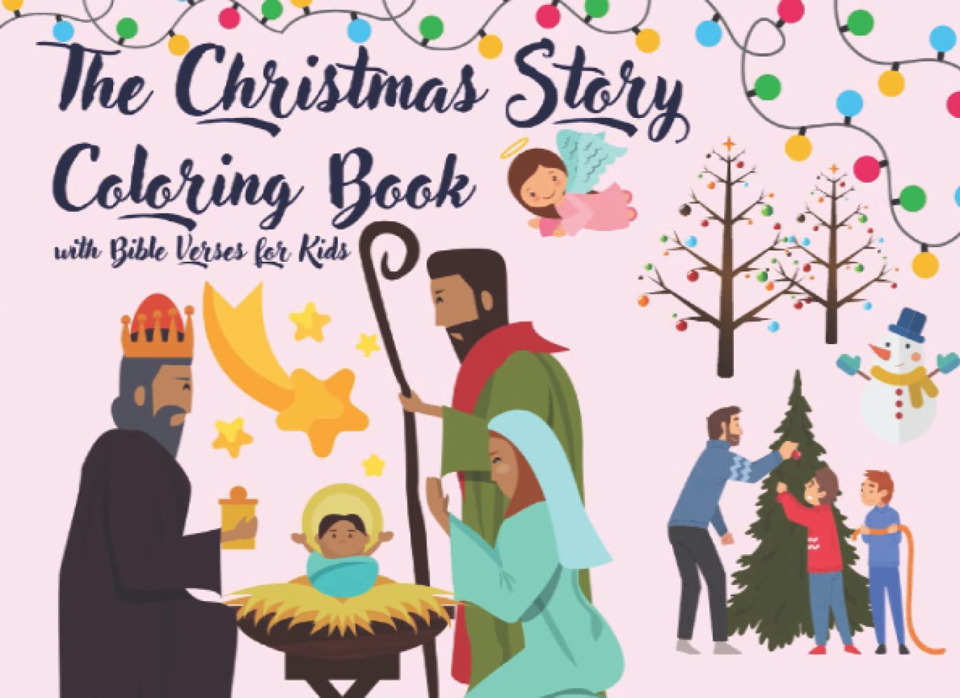 The Christmas Story Coloring Book with Bible Verses for Kids: Christian ...