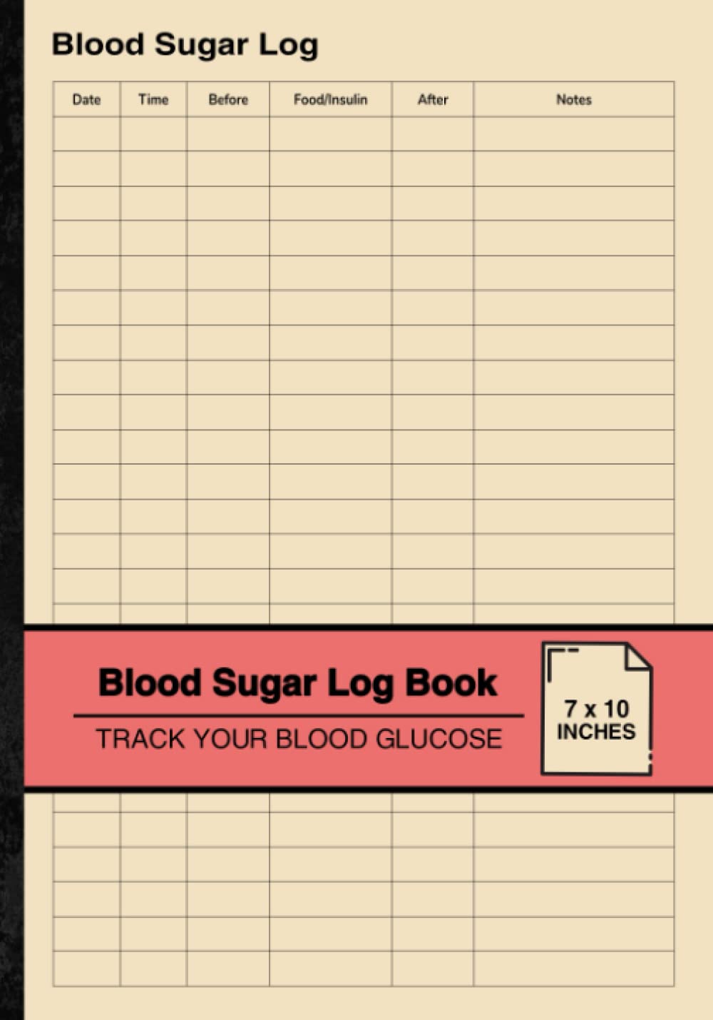 Blood Sugar Log Book: Simple Blood Sugar Logbook | Record and Monitor ...