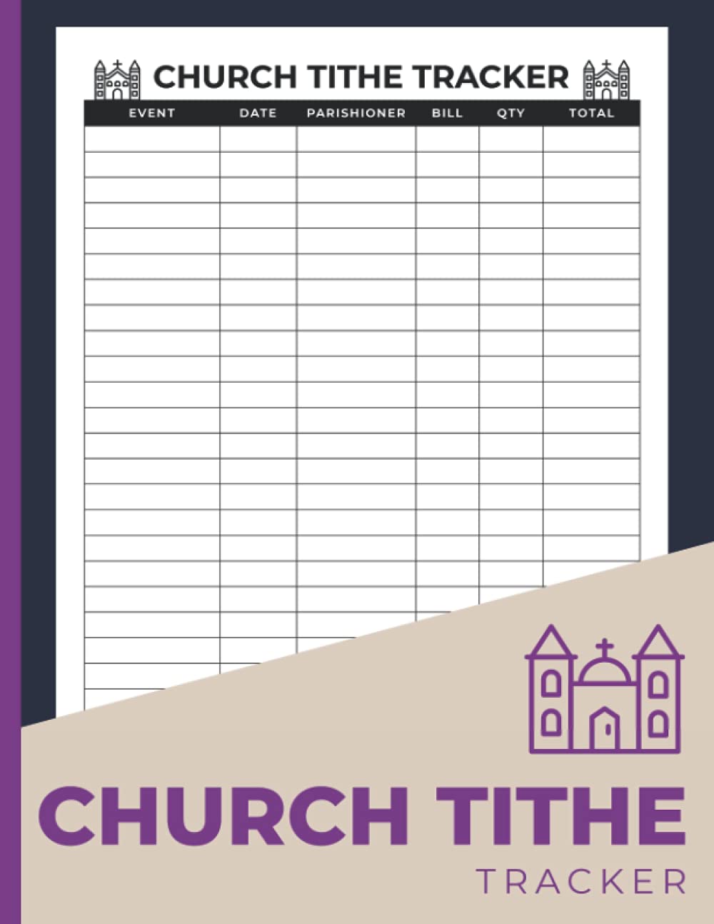 Church Tithe Tracker: Large Church Tithing Log And Offerings Record Log ...